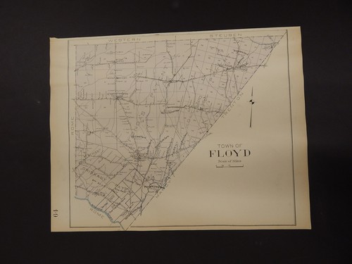 New York, Oneida County Map, 1907 Town of Floyd R3#32 | eBay