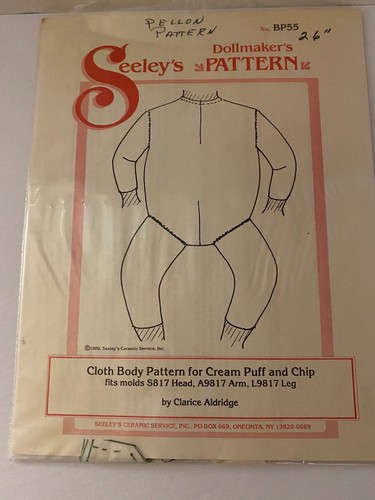 Seeley's Vintage uncut doll Dollmaker's Pattern 26" BP55 (Cloth Body ...