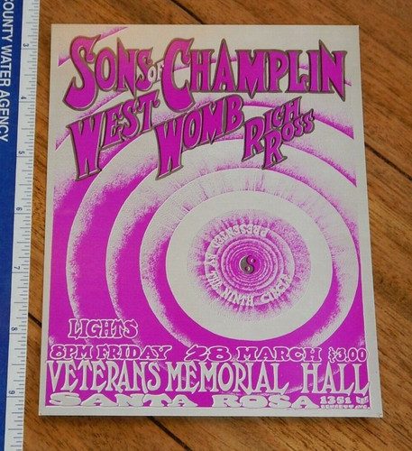1969 SONS OF CHAMPLIN SANTA ROSA, CA VETERANS MEMORIAL HALL CONCERT ...