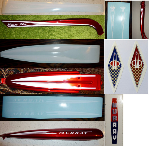 Men's Murray Meteor Flite Decal Set: tank rack chainguard forks bezel ...