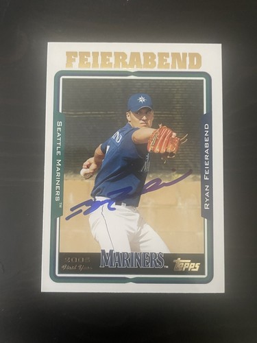 2005 Topps #UH268 Ryan Feierabend Seattle Mariners Signed Card ...