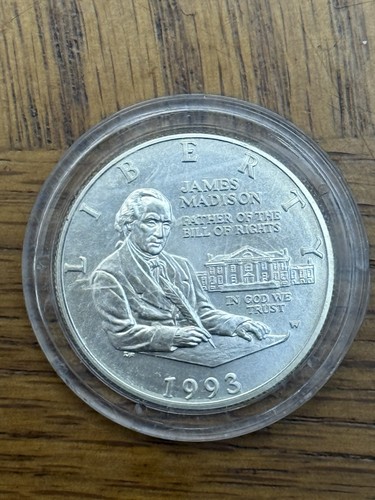 1993-W Unc James Madison Bill of Rights Commemorative Half Dollar | eBay