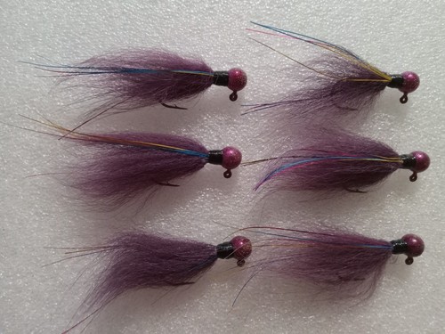 Smoo's Custom Jigs (6) 3/32 Oz. Arctic Fox Hair Plum. *444 | eBay