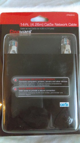 Radioshack Gigaware 14ft Cat5e Network Cable Gray | eBay