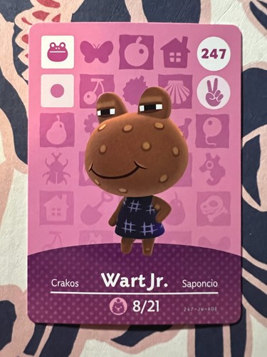 Wart Jr. # 247 AUTHENTIC amiibo card, Animal Crossing, Series 3 ...