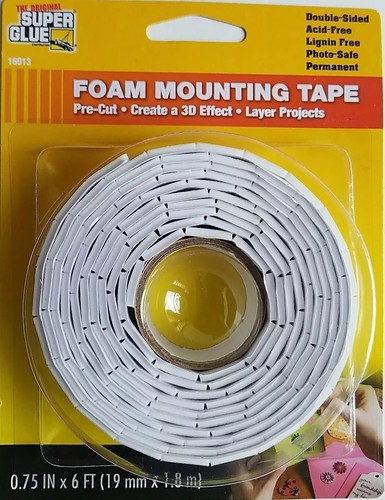 Original Super Glue Double-Sided Foam Mounting Tape Pre-Cut Tabs | eBay