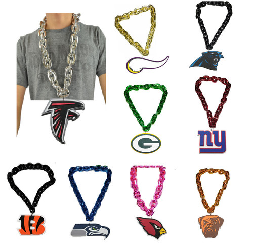 New NFL PICK YOUR TEAM Fan Chain Necklace Foam | eBay