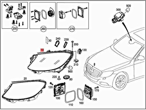 Genuine MERCEDES X222 S-CLASS W222 X222 Lamp unit 2229062104 | eBay