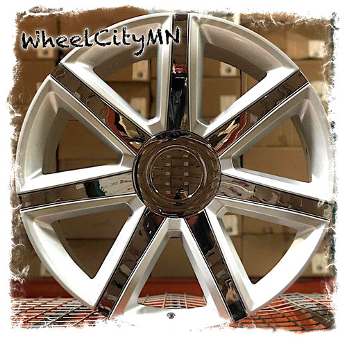 22" hyper silver chrome 2016 Cadillac Escalade OE replica 4739 wheels ...