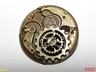 steampunk brooch badge bronze mechanical clockwork cogs gearwheels ...