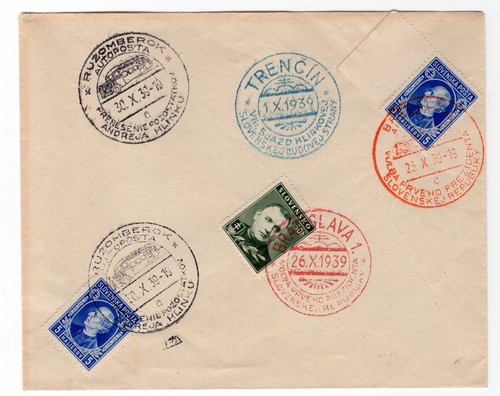 SLOVAKIA WW2 GERMAN PUPPET STATE 1940 FANCY CANCELS ON COVER (10) | eBay