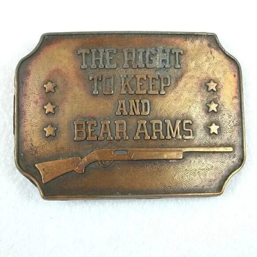 Vintage Second Amendment Belt Buckle Metal Gun Right To Keep & Bear ...