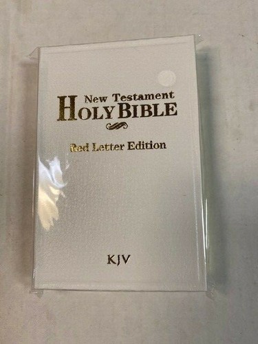 Holy Bible Mini NEW TESTAMENT Version white cover 4.5" X 3" X .75" NEW ...