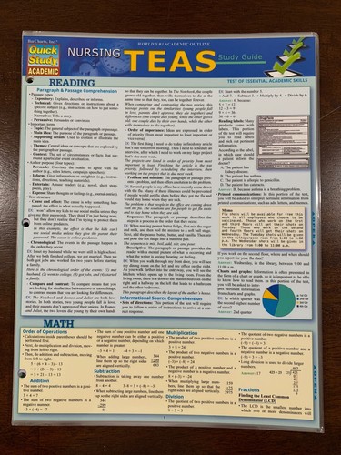 Barcharts Nursing TEAS Quick Study Guide | eBay