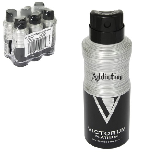 ADDICTION VICTORUM DEODORANT FRAGRANCED BODYSPRAY 150ML PLATINUM X6 ...
