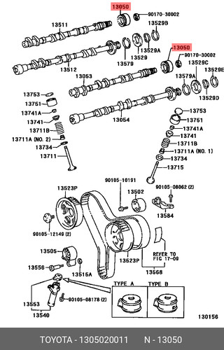 Genuine OE gear assy, camshaft timing, 1305020011 for TOYOTA 13050 ...