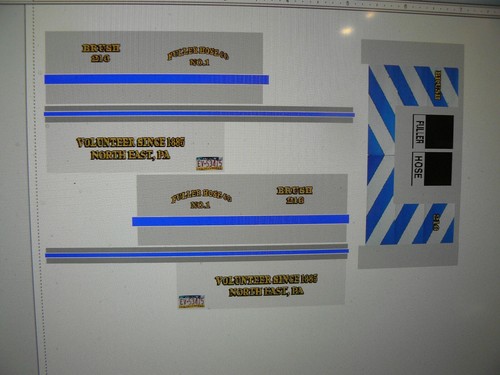 Fuller Hose Co Pennsylvania Fire Brush Truck Decals 1:24 | eBay