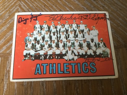 Autographed 1967 A’s TC w/Charles, Duliba, Edgerton & Segui | eBay