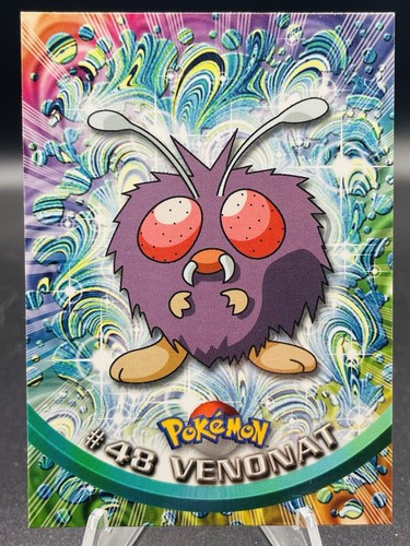 Pokemon Venonat #48 Topps Series 1 TV Animation Edition Black Label Non ...