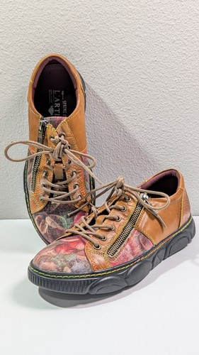L'Artiste Spring Step Danli Bloom Camel Floral Leather Shoes Size 37 US ...