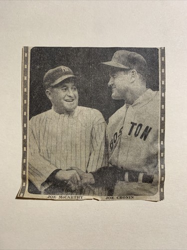Joe McCarthy Yankees Joe Cronin Red Sox 1935 Sporting News Baseball 4X5 ...
