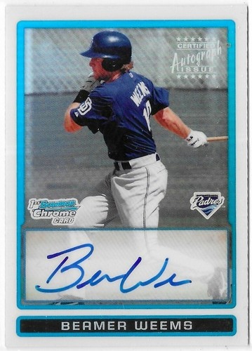 2009 Bowman Chrome Beamer Weems Rookie Autograph Card | eBay
