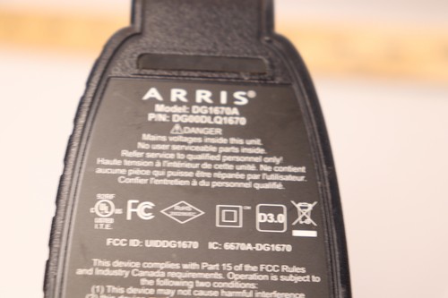 Arris Touchstone 450 Mbps 4-Port Gigabit Wireless N Router (DG1670A ...