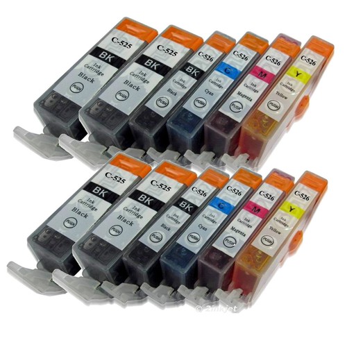 12 Pack PGI-225 CLI-226 Ink Combo For Canon PIXMA MG5120 MG5220 MG5320 ...