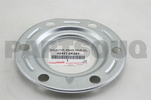 424410K041 Genuine Toyota DEFLECTOR, BRAKE DRUM OIL, RH/LH 42441-0K041 ...
