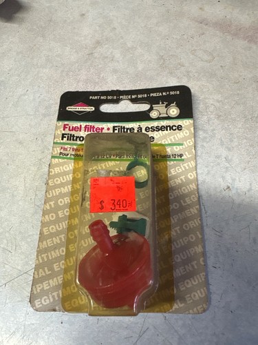 BRIGGS AND STRATTON 5018A OR 298090S 150 MICRON FUEL FILTER AND CLAMPS ...