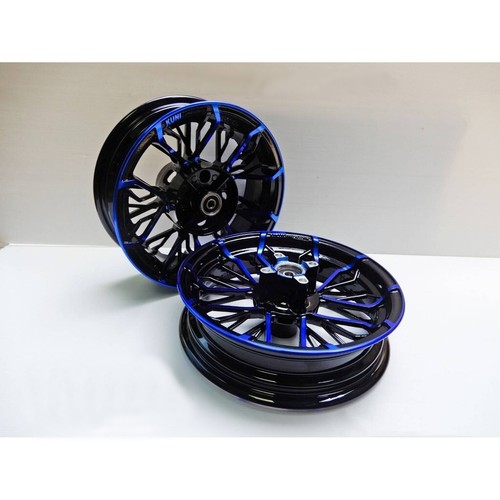 Honda Grom MSX125 SF 12" Blue & Black Front Rear Wheels Rims 2013-2019 ...