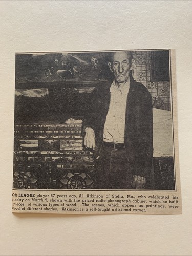 Al Atkinson 1800s Philadelphia A’s Artist & Carver 1951 Baseball 5X5 ...