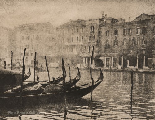 1925 Original Grand Canal Venice Gondolas JOSEPH PETROCELLI Art ...