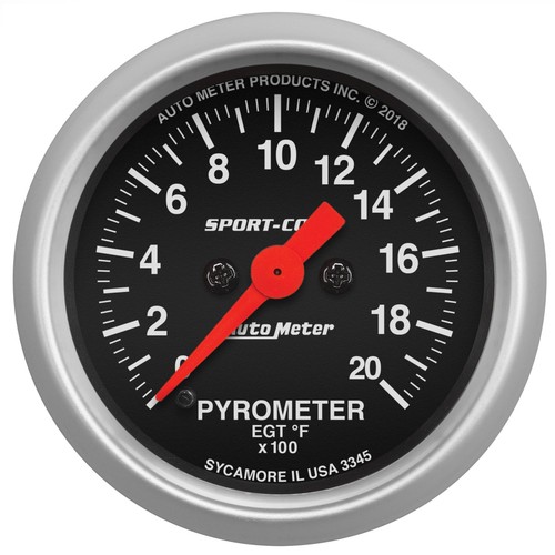 AutoMeter Sport-Comp 2-1/16" 0-2000°F Digital Pyrometer EGT Gauge For ...