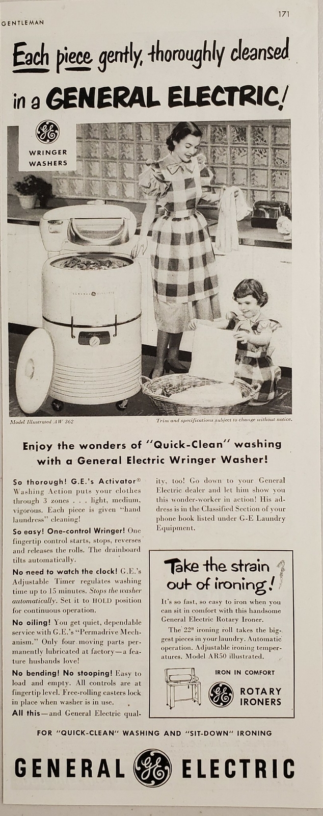 Haag Vortex Wringer Agitator Washing Machine Ad Peoria | eBay