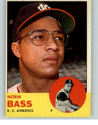 1963 TOPPS #461 NORM BASS A'S EX-MT 377711 (KYCARDS) | eBay