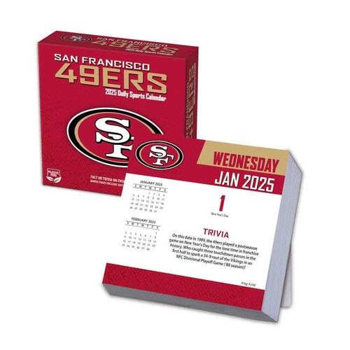 Turner Sports San Francisco 49ers 2025 Box Calendar 25998053055 for ...