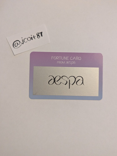 AESPA Official Kpop SYNK HYPER LINE Fortune Scratch Card | eBay UK