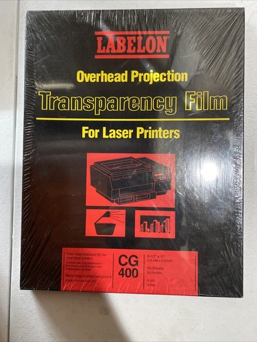 Labelon Transparency Film CG-400 - 50 Sheets For Laser Printers | eBay