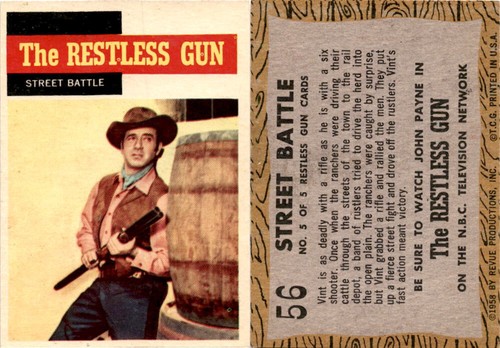 1958 Topps, TV Westerns, #56 The Restless Gun, John Payne | eBay