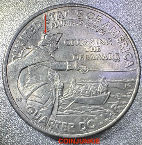 2021 P Washington Quarter-CROSSING THE DELEWARE-DIE CHIP-MINT ERROR! 🔥 ...