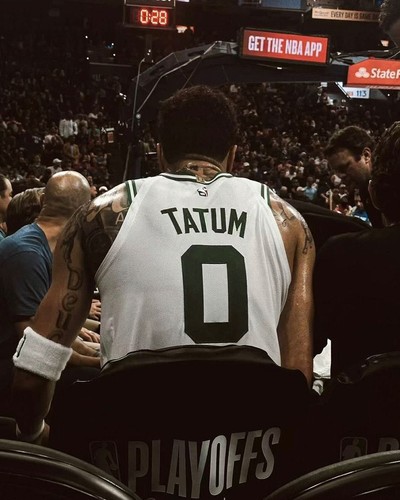 Jayson Tatum From Behind On Bench Boston Celtics 8x10 NBA Basketball ...