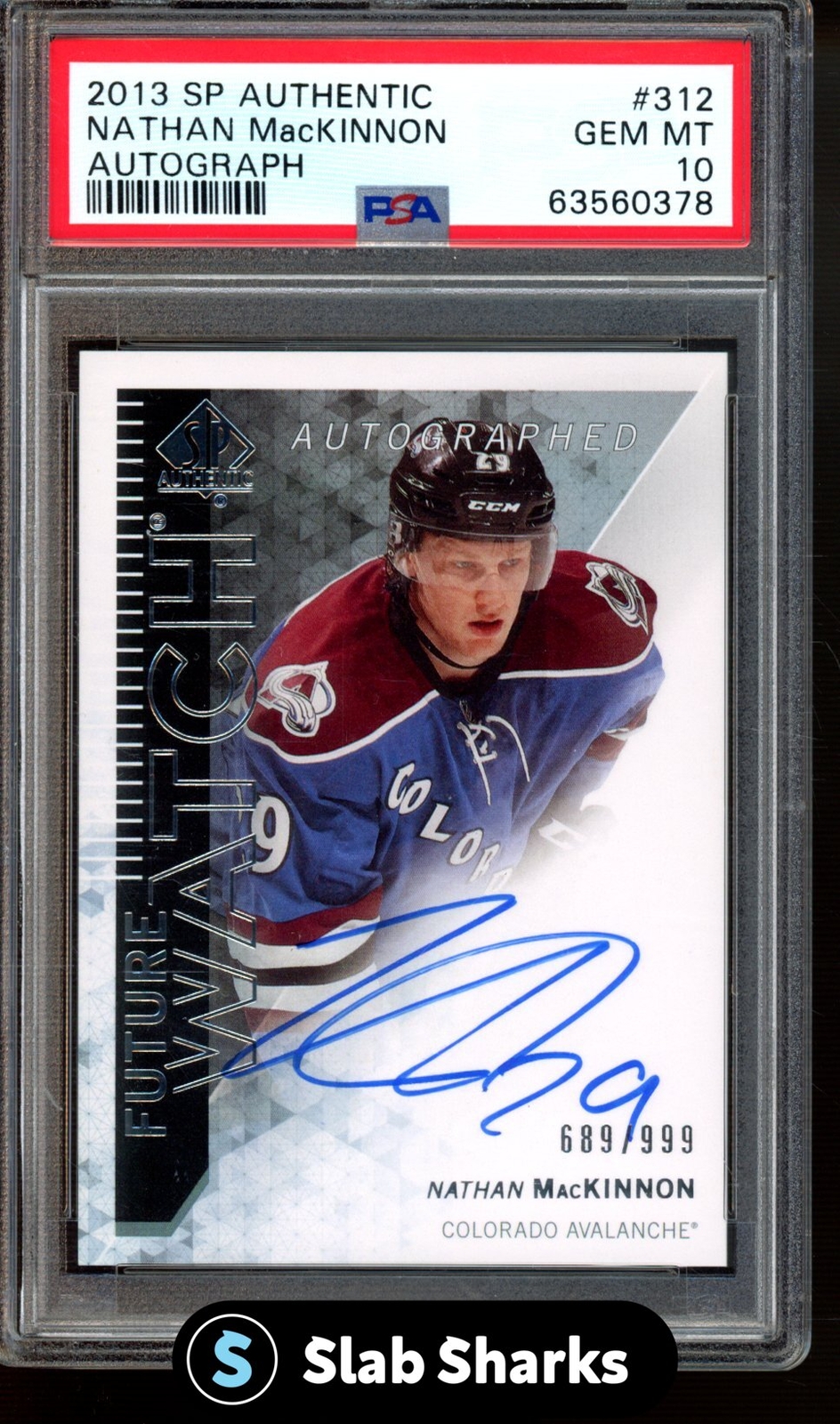 Nathan MacKinnon 2013 SP Authentic #312 Future Watch Auto /999 PSA 10 ...