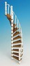 Spiral Staircase Classic wood dollhouse miniature left CLA70221 1/12 ...