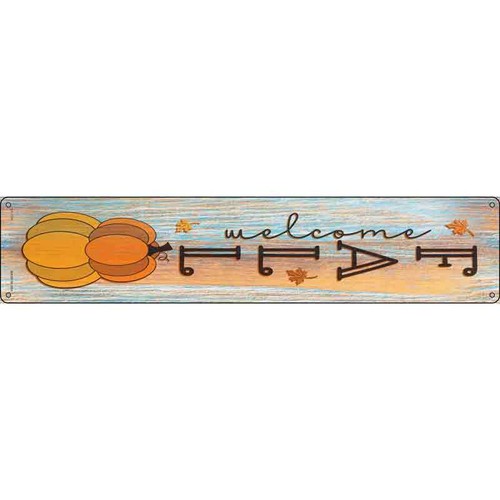 Welcome Fall Pumpkins Novelty Metal Street Sign | eBay