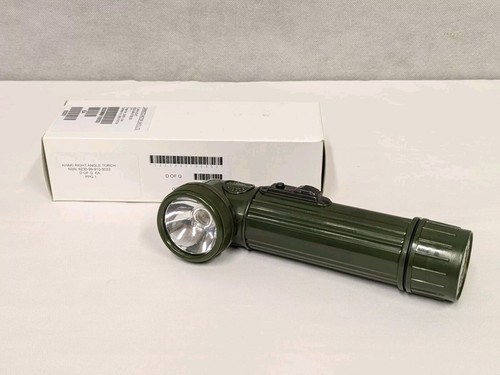British Army - Military - MOD - Right Angle Torch Green Flashlight Lamp ...