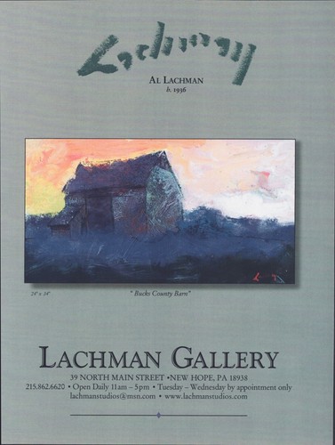 AL LACHMAN Art Gallery Exhibit ~ Bucks County Barn ~ VINTAGE PRINT AD ...