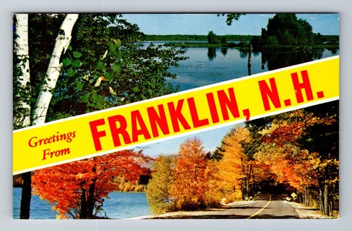 Franklin NH-New Hampshire Banner Greetings Vintage Postcard Standard ...