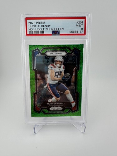 2023 Panini Prizm - No Huddle Green #201 Hunter Henry #5/5 PSA 9 Pop 1 ...