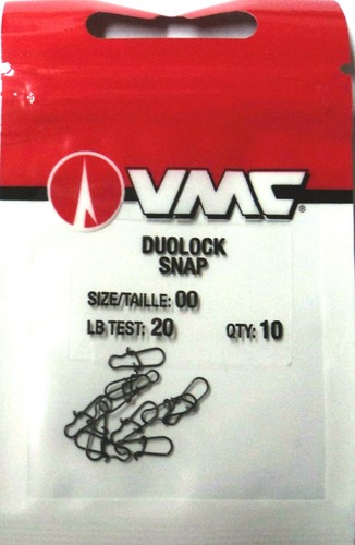 VMC Duolock Snaps - SIX Packs of 10 Snaps - Size 00 - 20 lb Test #DLS ...